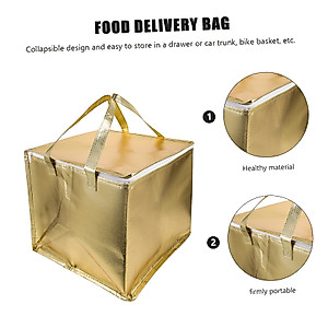 TOPPERFUN Lunch Bag Insulation Bags Insulated Shopping Bag Insulated Bags Carrier Supermarket Keep Warm Food Bag Rainbow Film