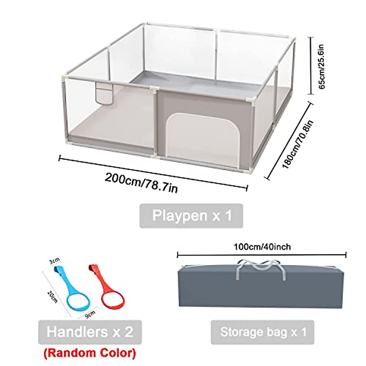 YUNGU Baby Playpen , Playpens Babies , Infant Playard Gates ,Indoor & Outdoor Kids Activity Center,Sturdy Baby Fence Play Area Babies, Toddlers, Infants (70.8778.7425.59inch), 70.87*78.74*25.59 Inch