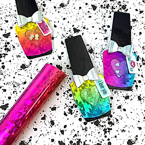 iCraft Deco Foil Specialty Transfer Sheets 6"X12" 5/Pkg-Rainbow Shattered Glass