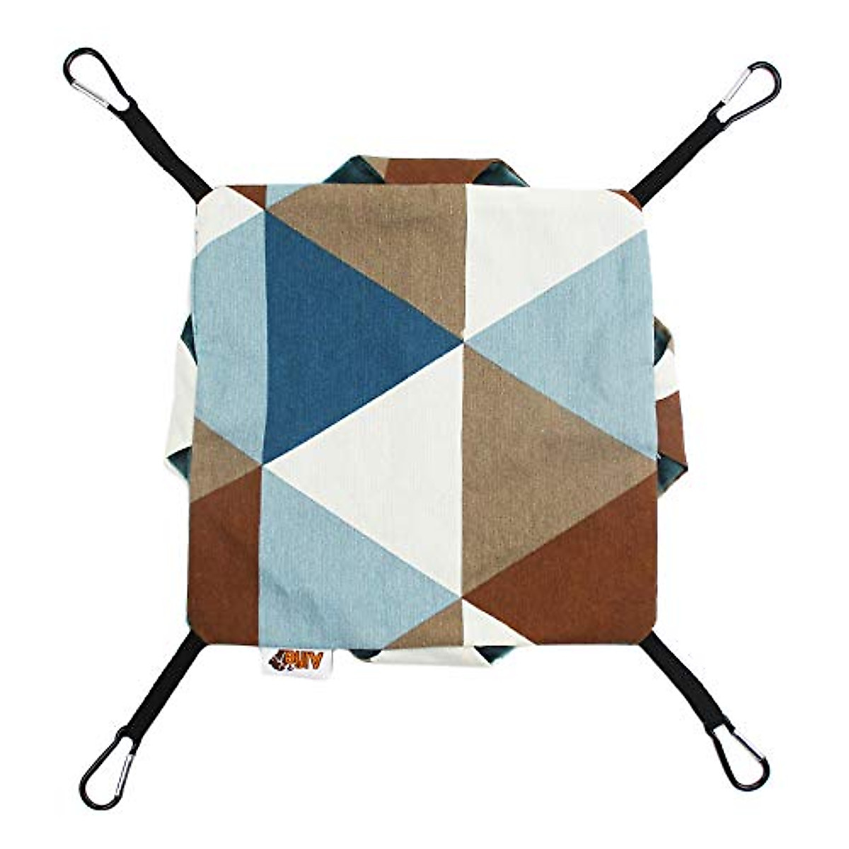 Alfie Pet - Kasey Hanging Hammock Bed for Mouse, Chinchilla, Rat, Gerbil and Dwarf Hamster - Color: Brown Teal, Size: Medium