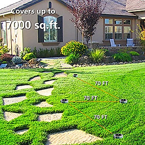 Mole Repellent Stake Repellent Solar Repellent 4 Pack,Outdoor Ultrasonic Gopher Repeller Deterrent Waterproof,Groundhog Repellent Spikes Drive Away,Rodent Vole Chaser for Lawn Gardens and Yards