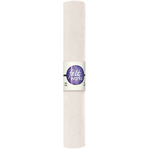 White 100% Wool Craft Felt Sheet, 12" x 12"