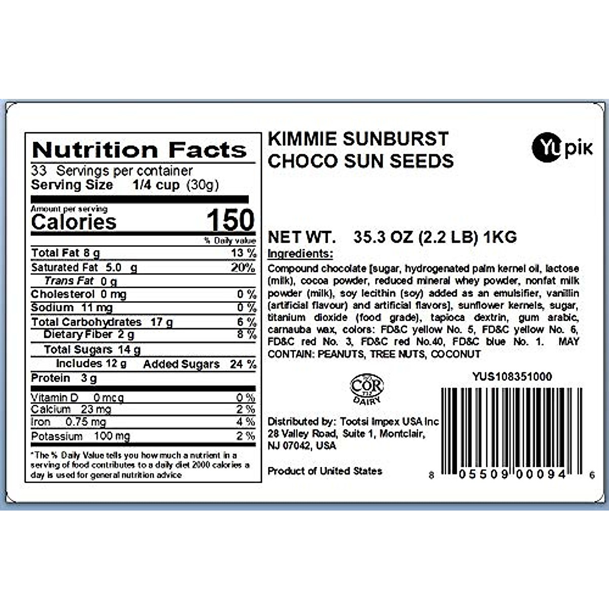 Yupik Seeds, Kimmie Sunburst Choco Sun, 2.2 lb