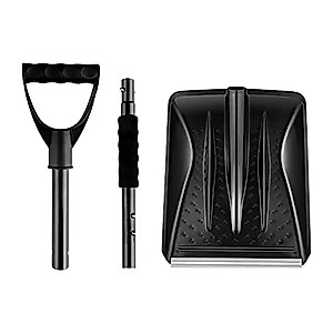 NUMHOSAI Snow Shovel - Portable Folding Snow Shovel, Folding Emergency Snow Shovel, 3-Piece Collapsible Design, Easy to Assemble, Perfect for Garden, Car Driveway, Camping, and Outdoor Activities