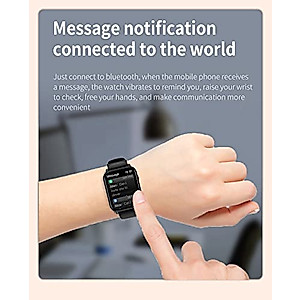 Dimdaa Smart Watch, Smartwatch with Blood Pressure, Blood Oxygen Monitor, Fitness Tracker with Heart Rate Monitor, Full 1.8" Touch Fitness Watch for Men Women (Pink)