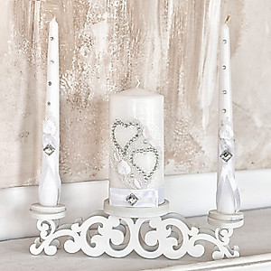 Wedding Candles for Ceremony - 6" Pillar 10" Taper Love Ceremony Candles Wedding - Faith Hope Love Candle Mesas Decorativas para Fiesta Set de velas decorativas