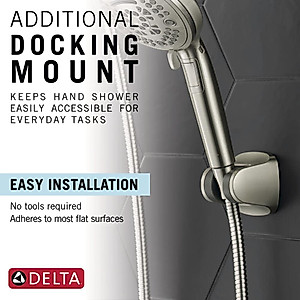 Delta Faucet 7-Setting In2ition Dual Shower Head with Handheld Spray, Brushed Nickel Shower Head with Hose, Showerheads & Handheld Showers, Handheld Shower Heads, Satin Nickel 75687DSN