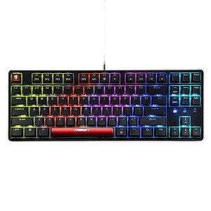 Digifast CS-21 Mechanical Gaming Keyboard - RGB Backlit Gaming Keyboard - Tenkeyless TKL Gaming Chronus Series Keyboard with Cherry MX Switches (Red Axis)
