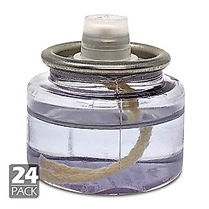 Hyoola Oil Candles - 8 Hour Liquid Candles - Disposable Liquid Paraffin Tea Lights - 24 Pack - for Restaurant Tables and Emergency Candles