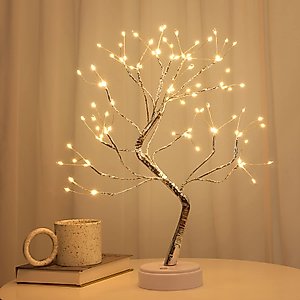 TOSTA Tree Lamp Warm White 108 LED DIY Tabletop Fairy Light Decorative Shimmer Sparkly Desk Lamp Bonsai Artificial Trees Branches for Home Room Decor Wedding,Birthday Valentines Gift
