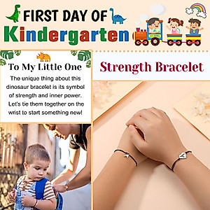 UNGENT THEM First Day of Kindergarten Bracelet Mommy and Me Back to School Stuff Mother Son Dinosaur First Day of School Bracelets Mom and Son Back to School Gifts for Boys