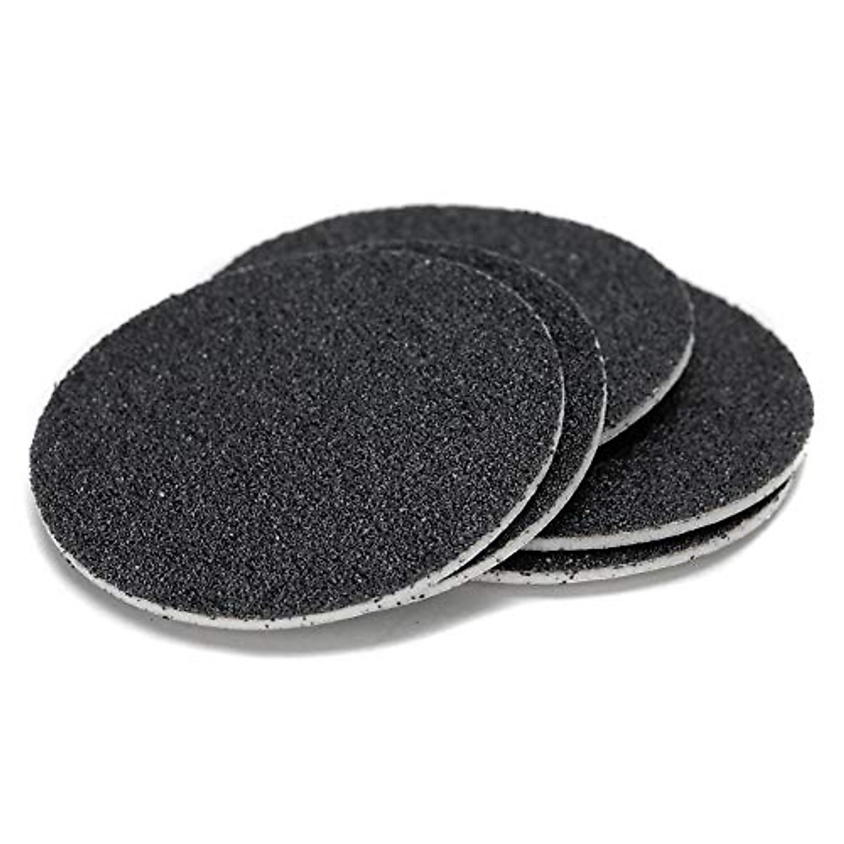 60pcs Self-Adhesive Sandpaper Disk Replacement Pad for Polishing Craft or Electric Foot File Callus Remover Use, Regular Coarse 180 Grit