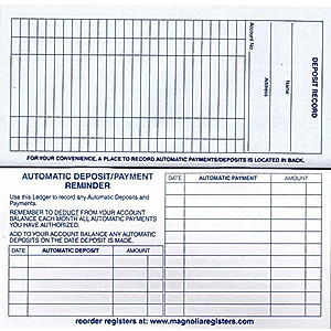 Checkbook Registers, 23-24-25 Calendars, for Personal Checkbook, Transactions Ledgers, Pack of 10