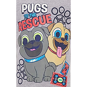 Disney Puppy Dog Pals Bingo Rolly Toddler Boys Athletic Graphic T-Shirt Mesh Shorts Set Gray 4T