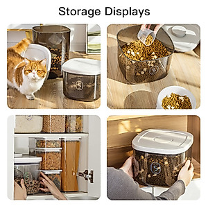 LivLab Rice Dispenser,5.28 Qt/5 L/10 Lbs Food Storage Container with Measuring Cup Food Cereal Container Bins Household for Pet Food Organization…