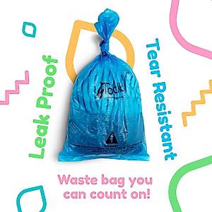 Toolik Diaper Bag Dispenser with 225 Disposable Unscented Waste Bags (15 Refill Rolls) for Baby and Toddler Poop or Dirty Clothes, Essential for Travel and Quick Change on The Go, Bundle