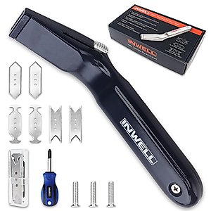 Inwell Tradesman Pro Utility Knife | 40 Degree Angle Designed | Retractable Razor Blade Set | Box Cutter | Includes 6pcs SK5 Blades | Best for Carpet Installation, Window Repair, Roofing and More