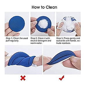 10/20 pack Ultra-Soft Makeup Foundation Sponge Air Cushion Powder Puff for Applying BB Cream, Liquid Cream, Shading Loose Powder (10pack blue)