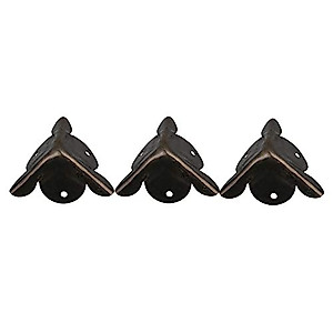 BQLZR Corner Ornament 24x24mm Vintage Bronze Metal Decorative Corner Bracket for Box Pack of 20