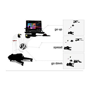 Kesrer01 Full Motion Long Arm Multifunctional Moving Laptop Desk Sofa Bedside Notebook Stand Lazy Lift Rotating Computer Table