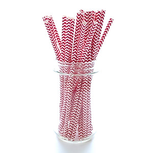 Pirate Party Straws, Skull & Crossbones Skeleton Straws (50 Pack) - Black & Red Halloween Pirate Birthday Party Supplies & Table Decorations, Halloween Paper Straws
