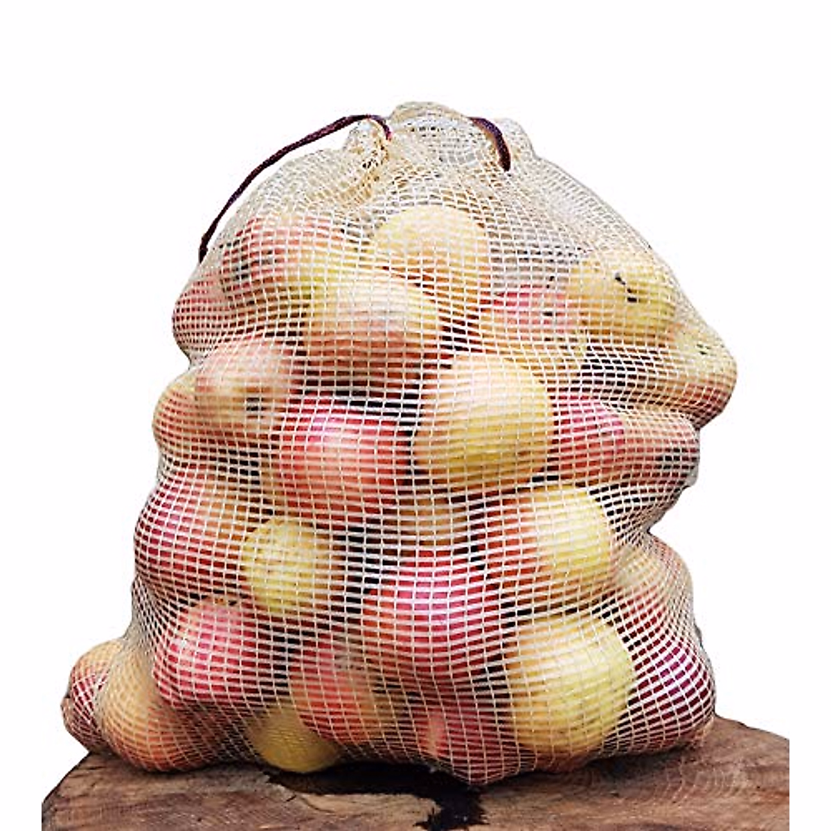 ShoplineON Reusable Vegetable Storage Bags 30 lbs – Heavy Duty Grocery Mesh Sacks Holds up to 30 lbs - Breathable Produce Citrus Potato Onion Storage - Washable Net Bags 18” x 26” Pack of 5
