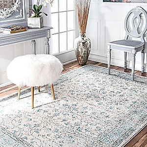 nuLOOM Vintage Rio Area Rug, 6' 7" x 9', Aqua