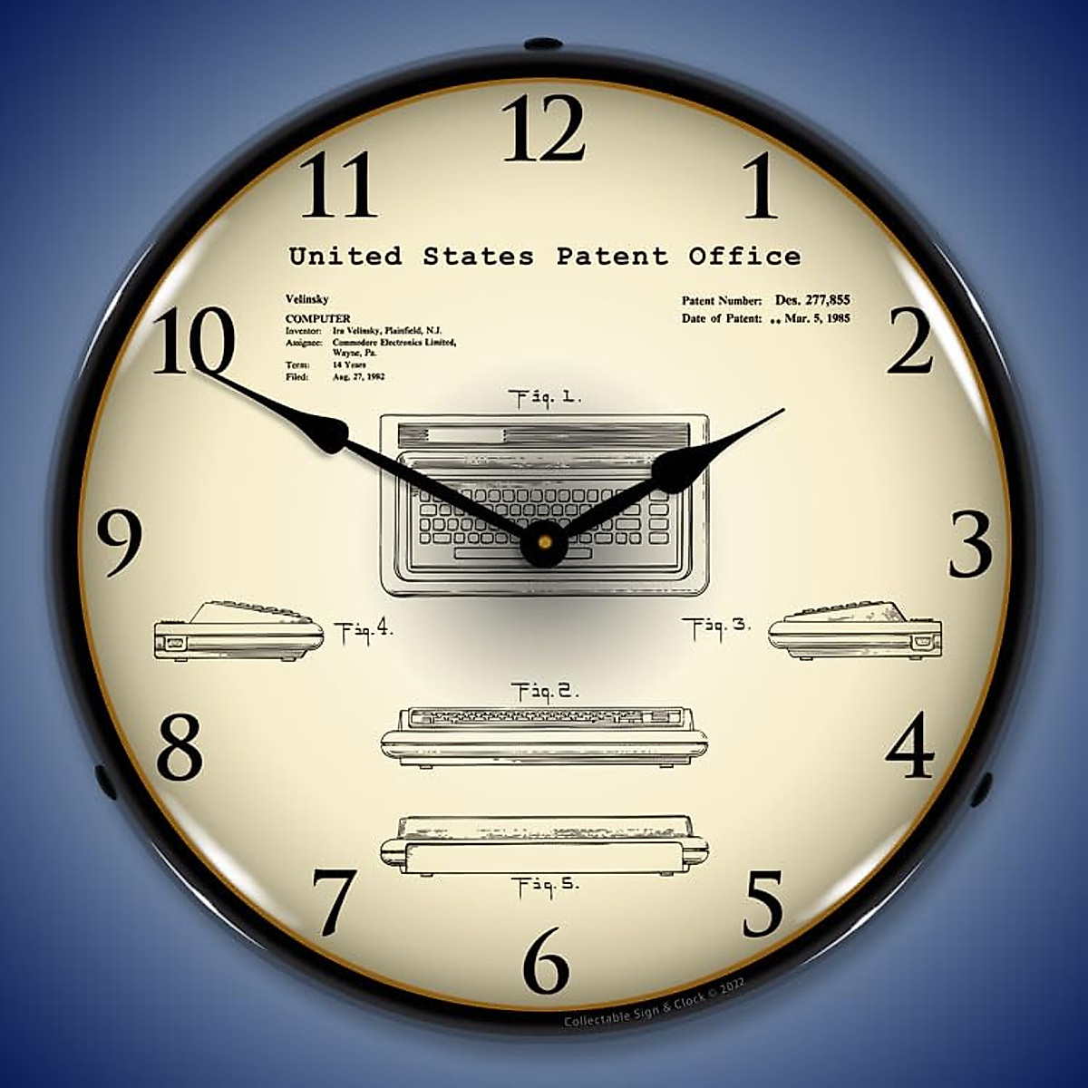 Collectable Sign and Clock Gaming Console 64 Computer 1982 4 of 29 Gaming Patents Clocks
