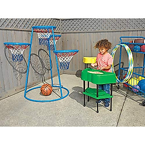 Children’s Factory, AFB7950, Angeles 4-Rings Basketball Hoops with Storage Bag, Blue, Toddler and Kids Indoor – Outdoor Preschool & Daycare Mini Hoops