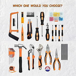 SOLUDE Tool Set,148-Piece Home Repair Tool Kit for Men Women College Students,Household Basic Hand Tool Sets with Case for Home Maintenance & DIY Projects