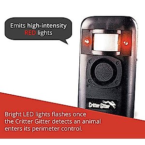 Amtek Critter Gitter - Animal Repeller with Alarm and Flashing Device