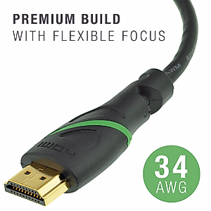 Mediabridge™ Flex Series HDMI Cable (3 Feet) Supports 4K@50/60Hz, High Speed, Hand-Tested, HDMI 2.0 Ready - UHD, 18Gbps, Audio Return Channel