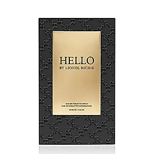 Lionel Richie Hello For Men - Classic Yet Adventurous, Effortlessly Seductive Eau De Toilette For Him - Refreshing Fougère Blend With Warm, Amber Notes - Intense, Long Lasting Fragrance - 1 oz