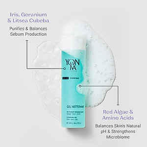 Yonka Gel Face Cleanser, Gentle Foaming Face Wash and Makeup Remover, Natural Plant-Based Formula to Cleanse Pores and Balance Skins pH, Acne Prone and Oily Skin, Paraben-Free, 6.8 Fl Oz