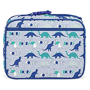 Simple Modern Kids Lunch Box for Toddler | Reusable Insulated Bag for Boys | Meal Containers for School with Exterior and Interior Pockets | Hadley Collection | Dinosaur Roar