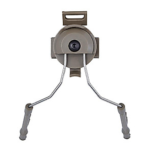 ATAIRSOFT Tactical Helmet Headset ARC Adapter for Comtac Headset Fast Helmet Side Rail (Tan)