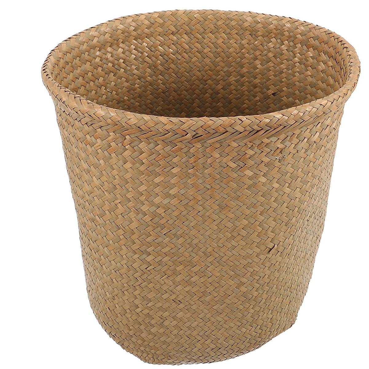 Garbage Bins Small Woven Basket Rattan Plant Pot Seagrass Waste Basket Basket Garbage Basket Clothes Hamper Laundry Hamper Wicker Seaweed Office Flower Vessel