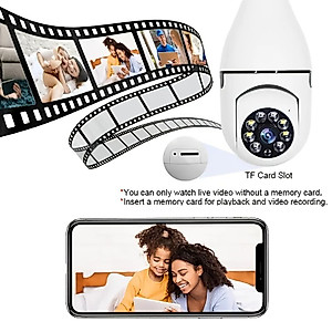 SECUEYE E26 Bulb Camera 5MP WiFi 2.4GHz 5GHz Pan/Tilt 10X Zoom Automatic Tracking Color Night Motion Detection 2-Way Audio SD Card Recording
