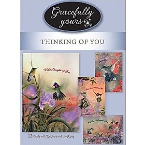 Gracefully Yours Thinking of You Simpler Times Greeting Cards featuring Larry Martin, 12, 4 designs/3 each with Scripture Message