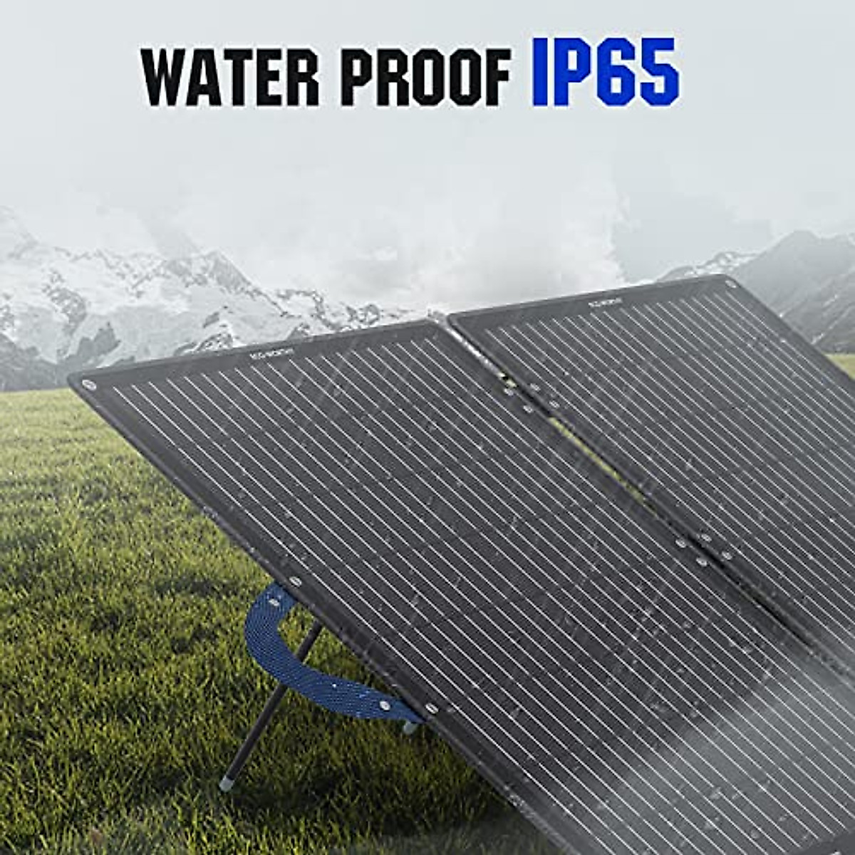 ECO-WORTHY 100W Foldable Solar Panel with Adjustable Kickstand for Jackery/Flashfish/BALDR/Goal Zero Portable Generator Power Station, Upgraded Portable Solar Power for Outdoor Camping RV Off Grid