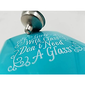 Liquor Flask Women Funny Leakproof - Premium Stainless Steel Hip Flask 6oz (Blue 6oz)