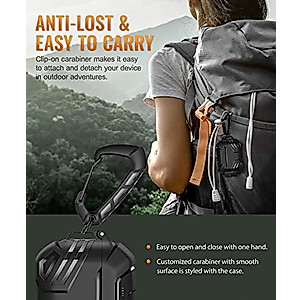 MOBOSI for AirPods Pro 2nd/1st Generation Case Cover with Lock, Military Grade AirPod Pro 2 Case for Men Women, Full-Body Shockproof Protective Case with Keychain for AirPods Pro(2023/2022/2019),Black