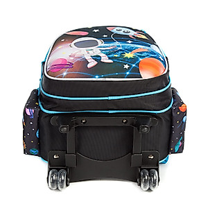 Dokin Kids Rolling Backpack School Backpack Rolling Duffle Bag with Wheels 3 IN 1 Bookbag Set for Kids Girls Boys Teenagers