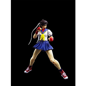 Bandai Tamashii Nations S.H.Figuarts Sakura Kasugano "Street Fighter" Action Figure, Multi-colored, 8" (BAN23895)