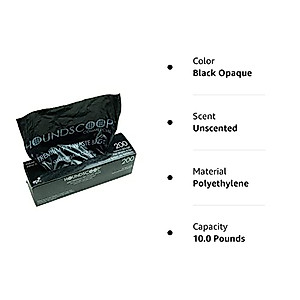 HOUNDSCOOP® Case of 2000 Pet Waste Bags on Roll (10 Rolls of 200 bags per roll) Dog Waste Station Bags for HOA, Residential, commercial roll bag for Poop Station Dispensers