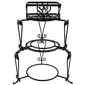 Tablecraft Farmhouse Collection 3-Piece Stackable Buffet Server ,, Black