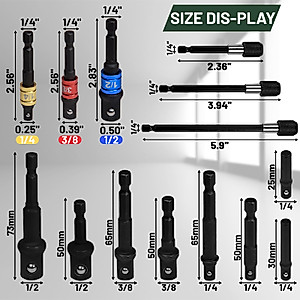 38Pcs Flexible Drill Bit Extension Set, 105° Right Angle Drill Attachment, Bendable Drill Extension, Rotatable Joint Socket 1/4 3/8 1/2 Inch Hex Socket Adapter, Screwdriver Bit Kit & Bits Holder
