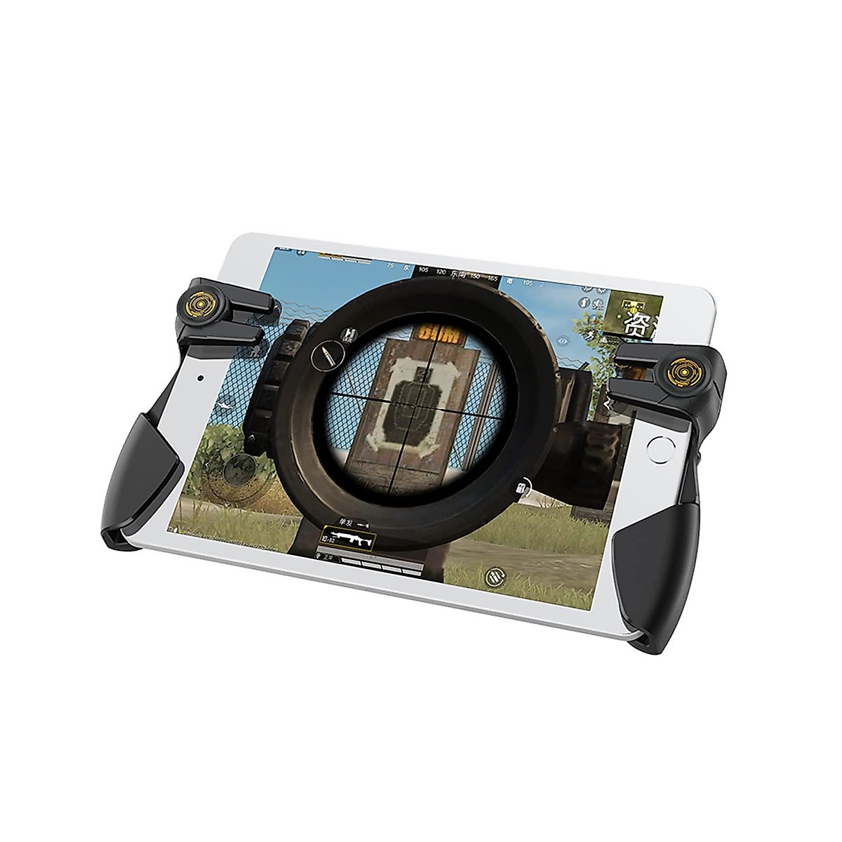 LICHIFIT Tablet Joystick Handle Mobile Game Trigger Controller L1R1 Fire Aim Button Six Finger Gamepad for PUBG Shooting Game Accessories