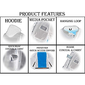 Milwaukee Leather LKM3714 Men's Black Club Style '2 in 1' Zipper Vest with Full Sleeve Hoodie and Quick Draw Pocket - 3X-Large