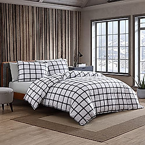 Eddie Bauer Home | Bunkhouse Collection | Comforter Set - 100% Cotton, Medium Weight & All Season Bedding, Includes Matching Shams, Queen, Charcoal